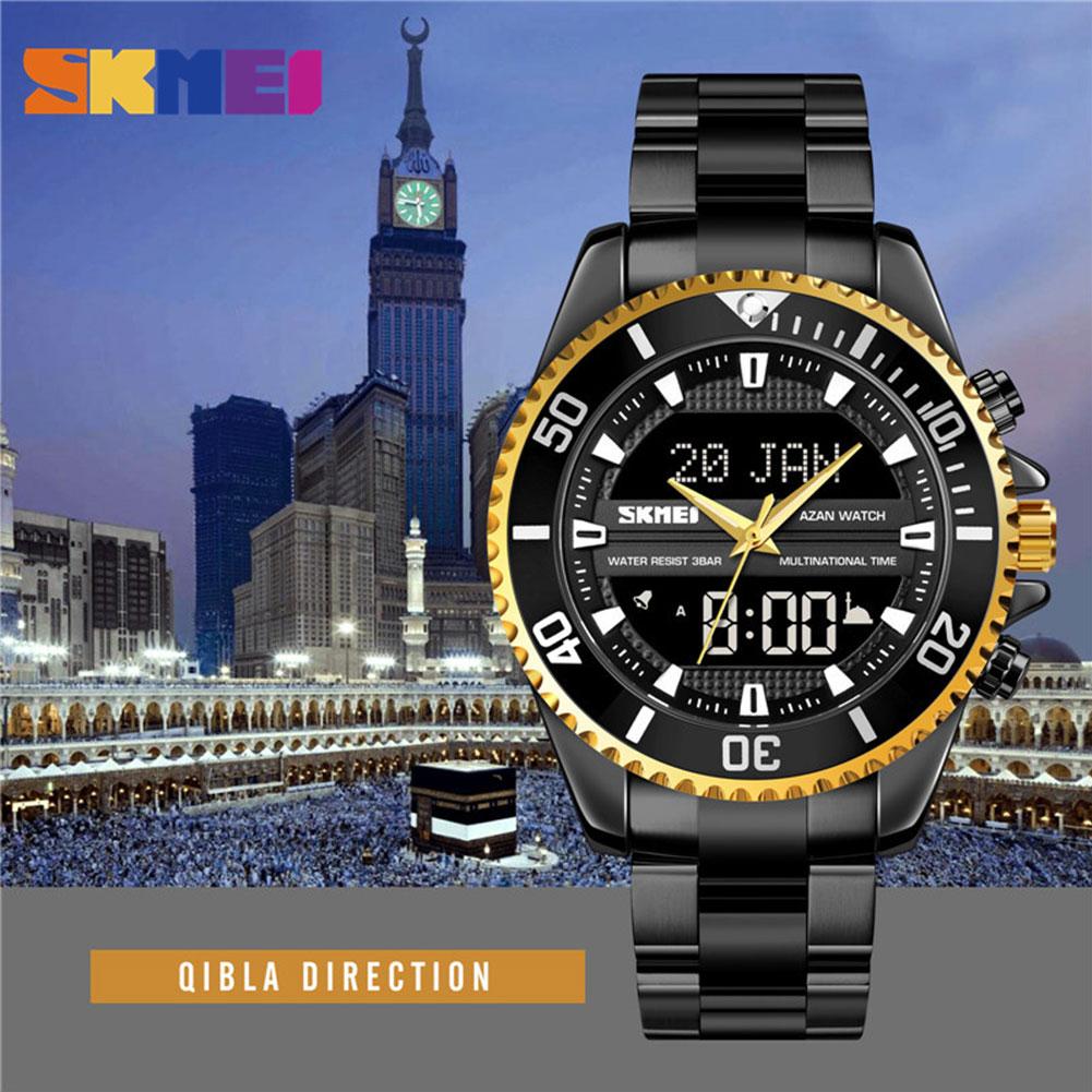 Buy SKMEI Dual Movement Men Digital Watch Multifunction Stainless Steel ...