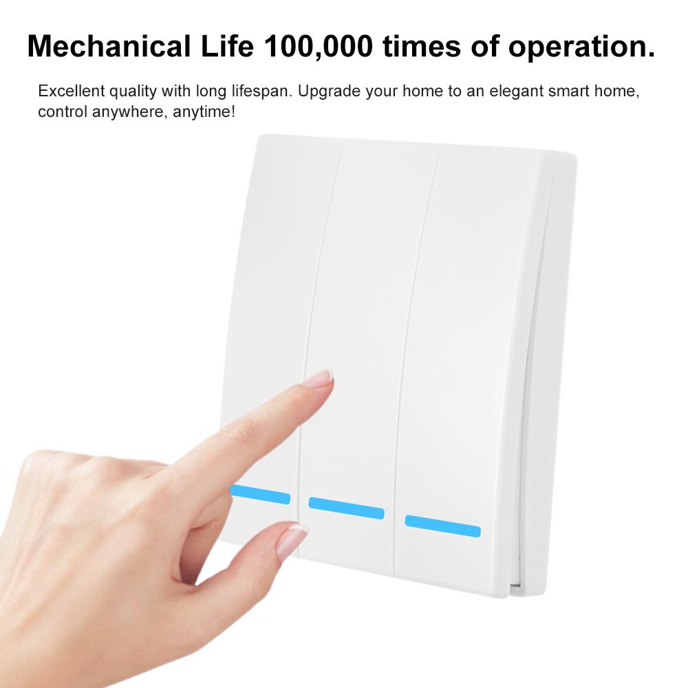 Buy eWeLink Push Button Wall Light Switch Remote Controller 3 Gang 86 ...
