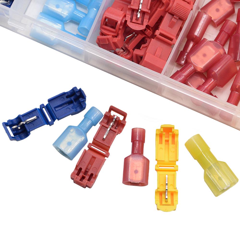 AOGERY 120pcs Electrical Cable Connectors Quick Splice Crimp Terminal ...