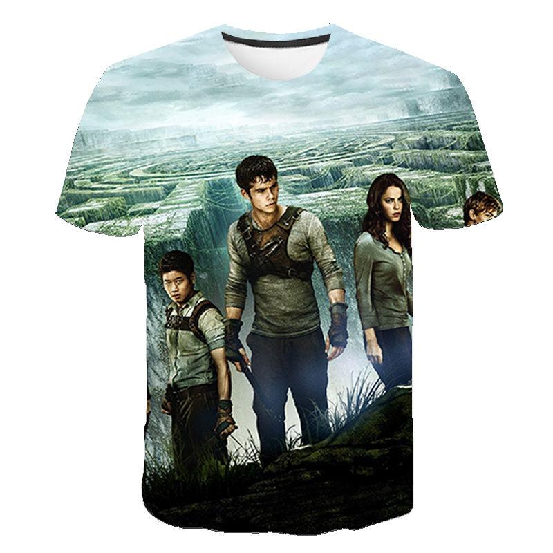 Buy Men's Slim Shirt 3D The Maze Runner Print T-Shirt Children's T ...