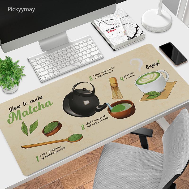 Köp Matcha Computer Mouse Pad Gaming Mousepad Kawaii Large MouseMat ...