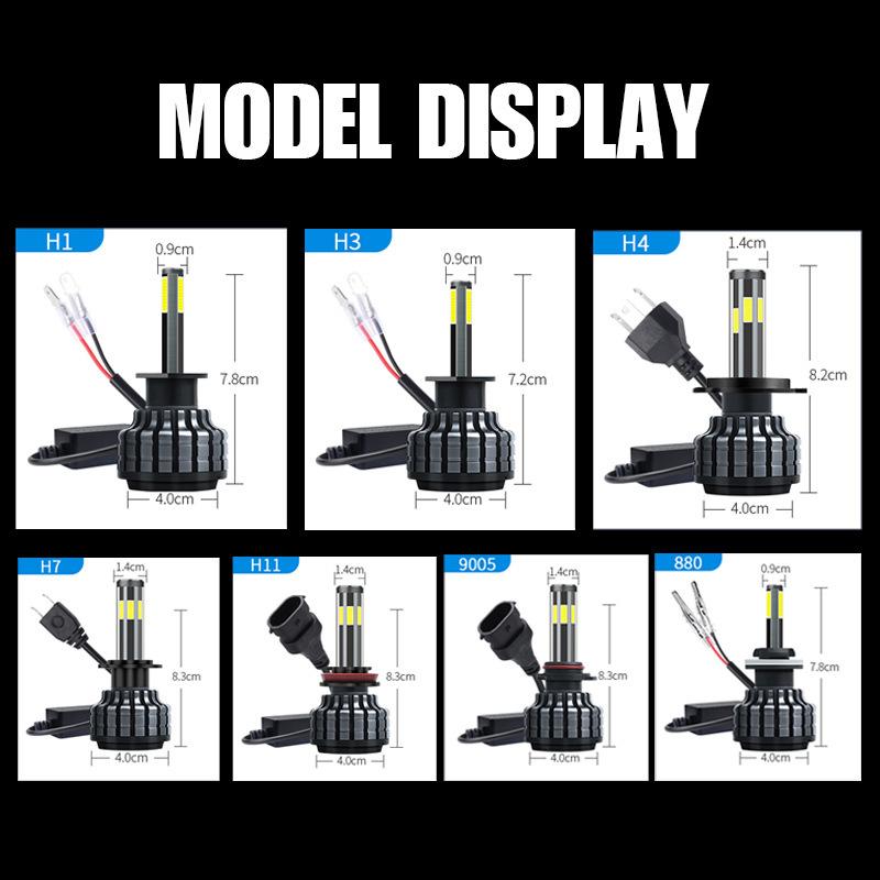 Cheap 2Pcs Car H4 LED Headlight 6 Sides H7 H1 H8 H11 HB3 HB4 9005 9006 50W 10000lm Bulb Canbus ...