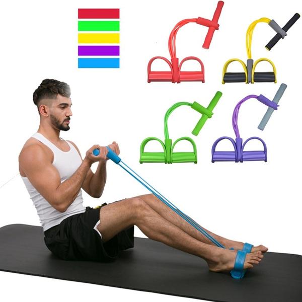 Cheap Sit-Ups Rally Abdomen Four-Strand Pull Rope Elastic Rope Puller ...