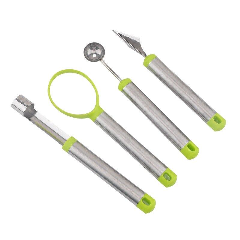 Cheap 4 In 1 Stainless Steel Fruit Tool Set Watermelon Ball Scoop Apple ...