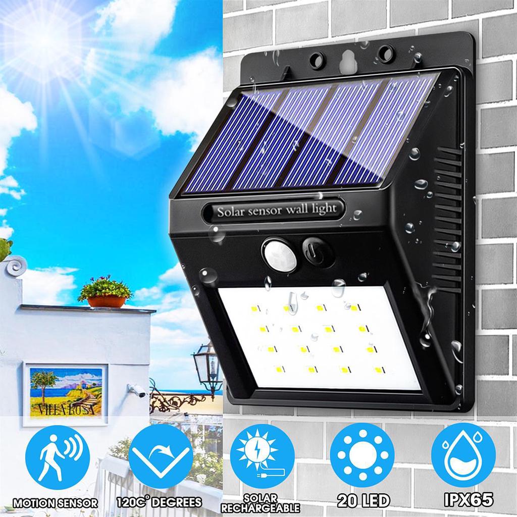 Buy 1/2/4/6/8 / 10PCS Wall Mounted Solar Lamp LED Downlight 20 LED ...