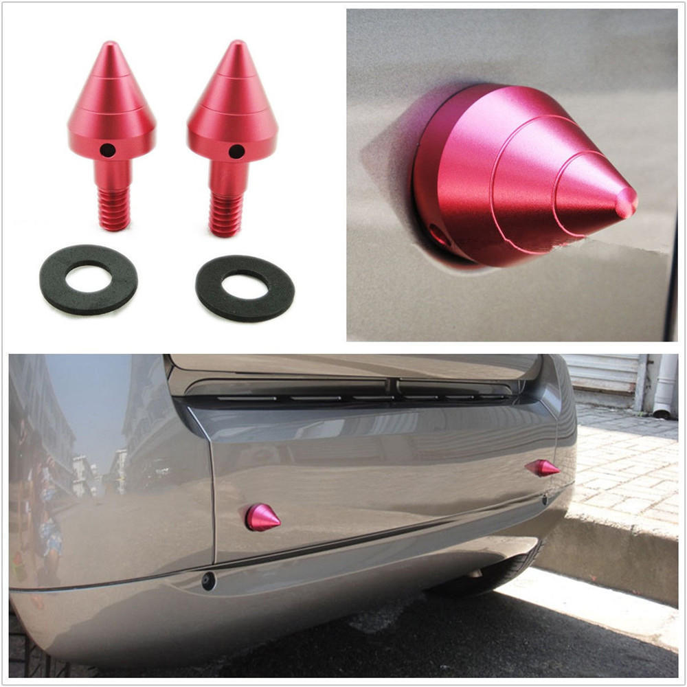 Buy Aluminum Metal Black Rear Bumper Guards Anti-Collision Spiked at ...