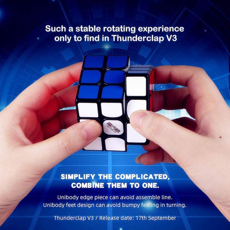 Buy CuberSpeed QiYi Thunderclap 3x3 Black Speed Cube MoFangGe ...