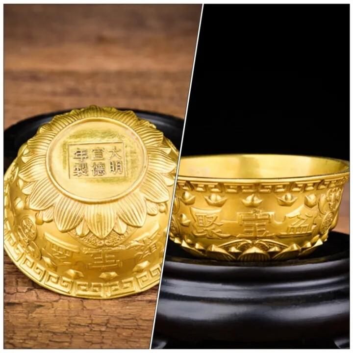 Cheap Feng Shui Bowl Polished Brass Treasure Bowl Home Office Desktop ...