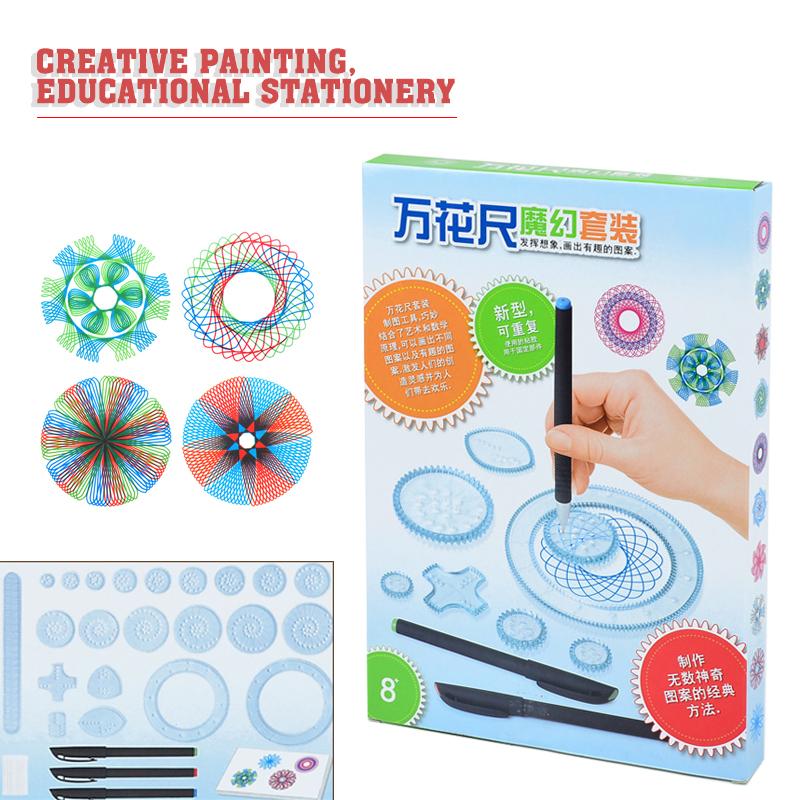 Buy Dagu Variety Flower Ruler Set Geometric Ruler DIY Creative Design ...