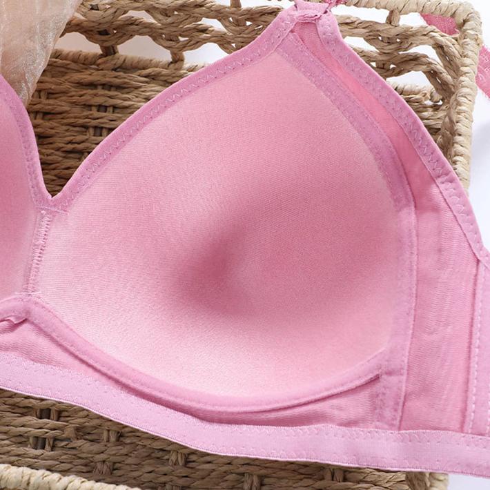 Buy Plus Size Large Cup Bra Lace No Steel Ring Bra Thin Mould Cup ...