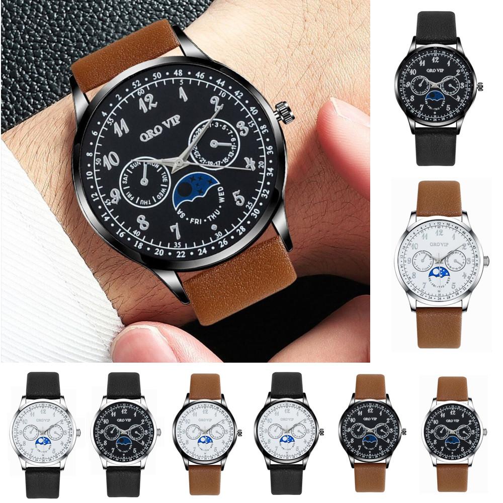 2021 New Simple Digital Strap Watch Three-eye Men's Quartz Watch uygun ...