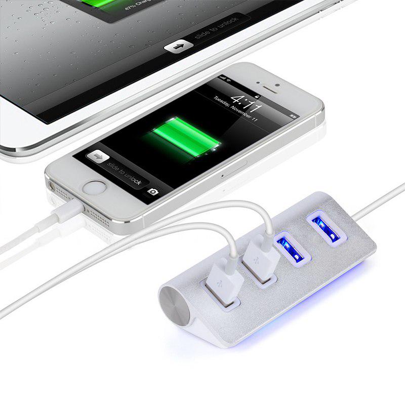 Buy LED Multi USB 2.0 HUB 4 Usb Port Aluminum Splitter Switch Mini 4 ...