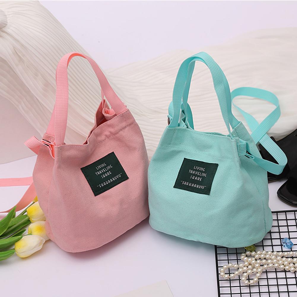 Buy Small Shoulder Handbags Canvas Women Crossbody Satchel Bucket Bags ...