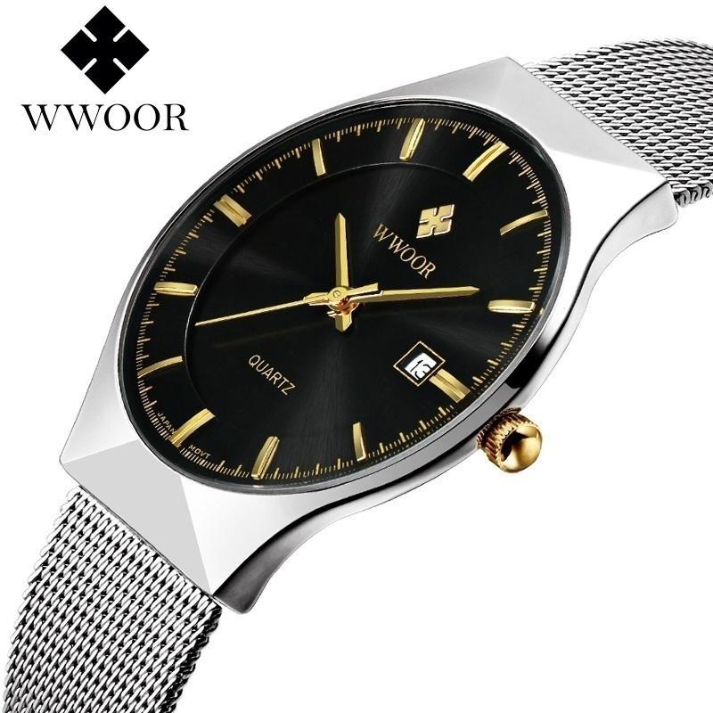 Buy WWOOR Brand Luxury Men'S Watch Waterproof Ultra-Thin Stainless ...