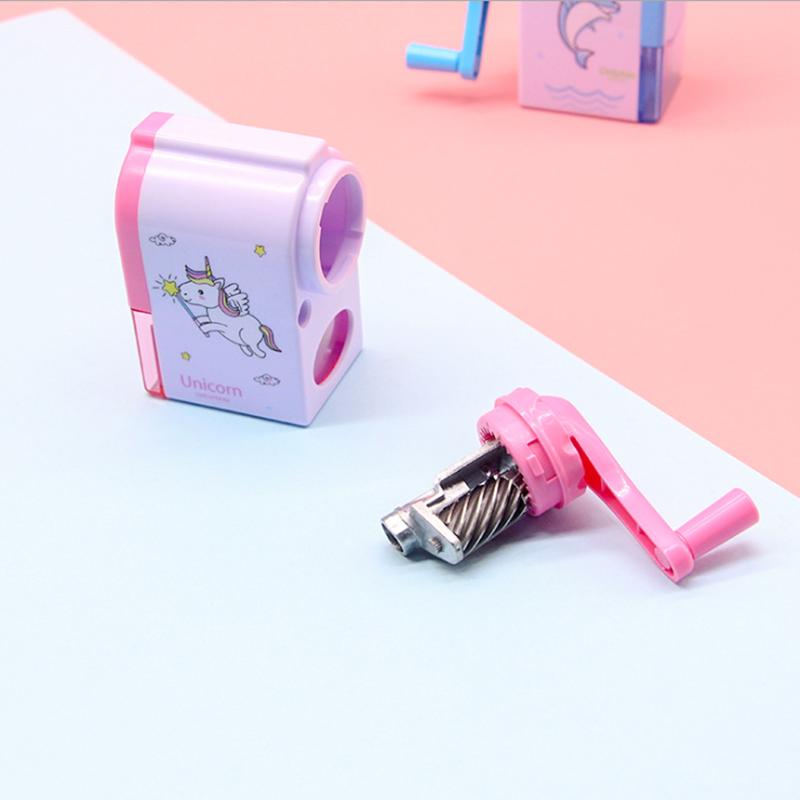 Buy Children Cute Cartoon Manual School Kids Pencil Sharpener Hand ...