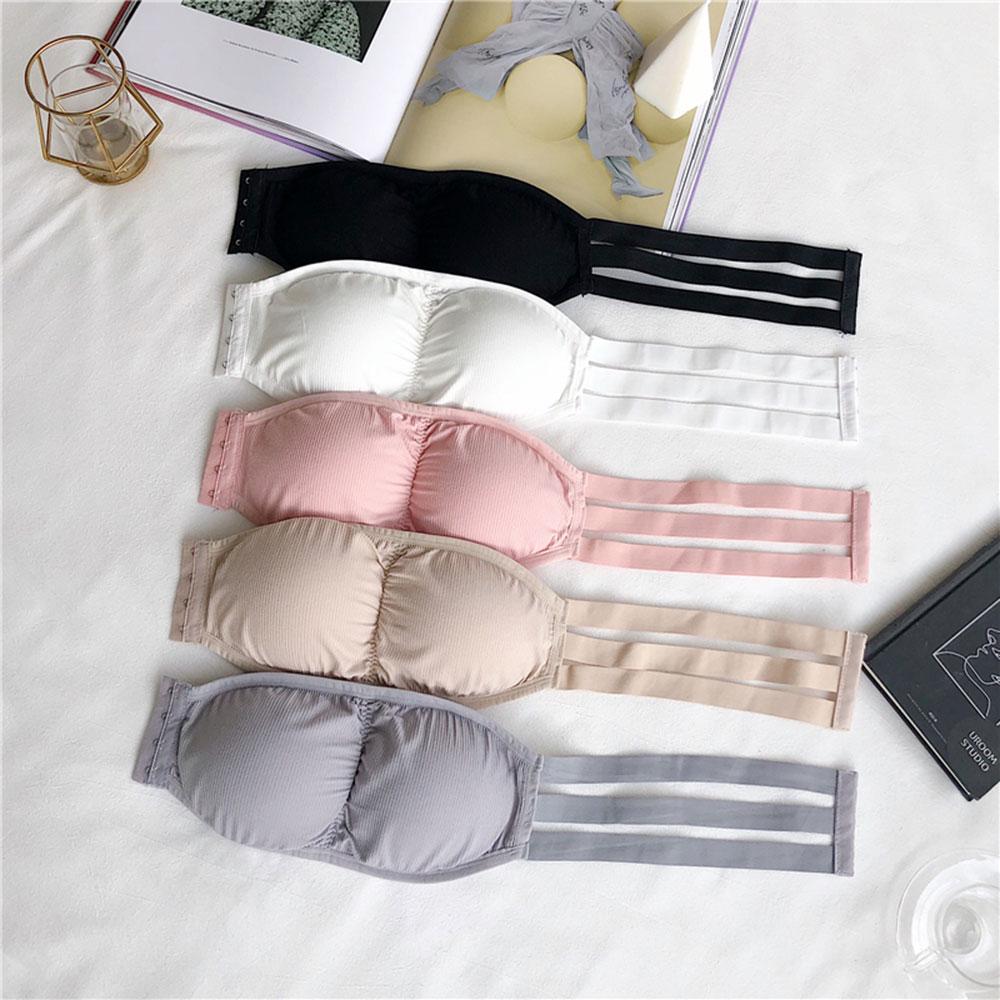 Ladies Seamless Strapless High Elastic Wrapped Invisible Strapless ...