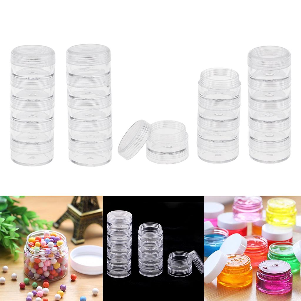 Cheap 4 Sets 5 Layers Stackable Interlocking Screw Clear Containers ...