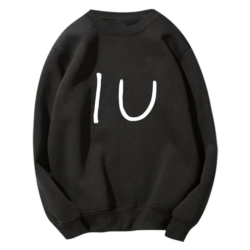 Buy Cotton Kpop IU Lee Ji Eun Pullover Sweatshirt Women Loose ...