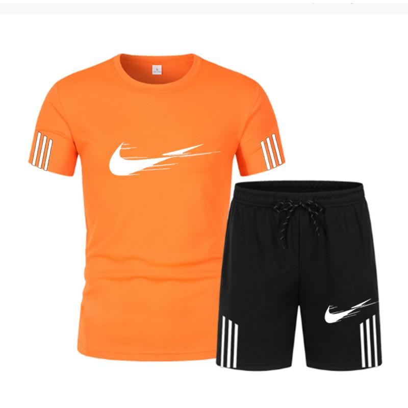 Buy Tracksuit Male Summer Clothes Sports Clothes Set Two Pieces T Shirt ...
