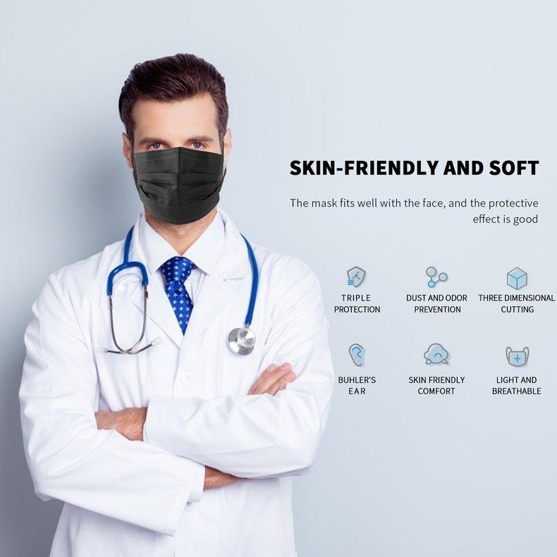 Buy BR Disposable Civilian Mask Three Layers Meltblown Mask Anti-Dust ...