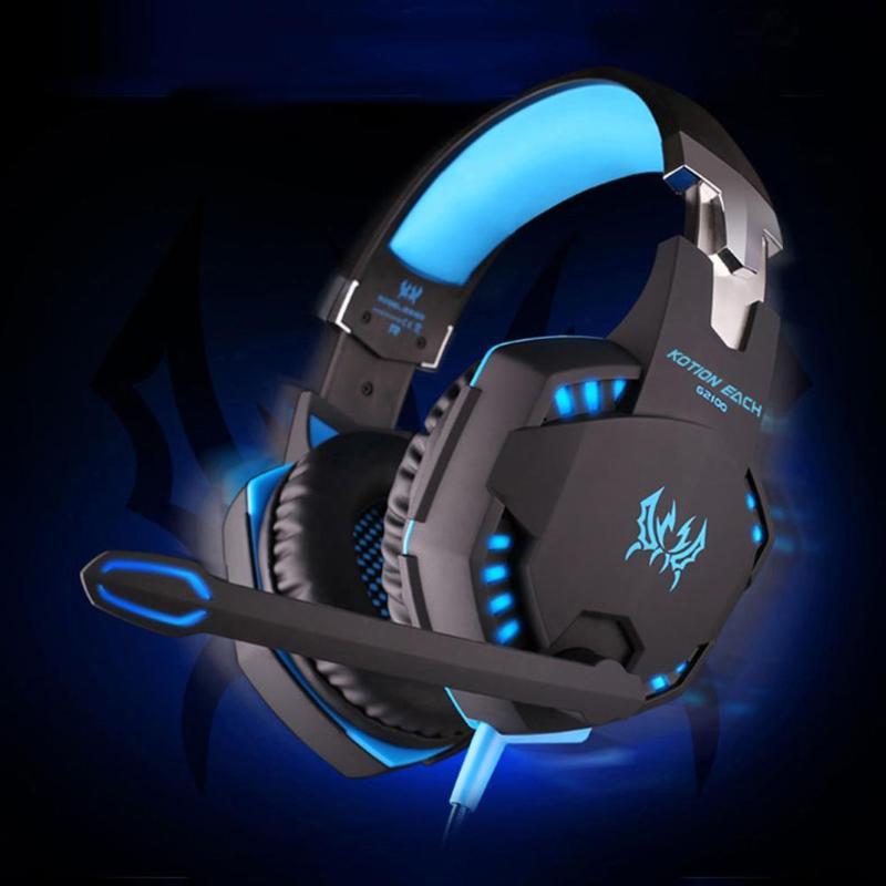 Buy EACH G2100 Gaming Headphone Vibration Headset LED Light Earphone ...