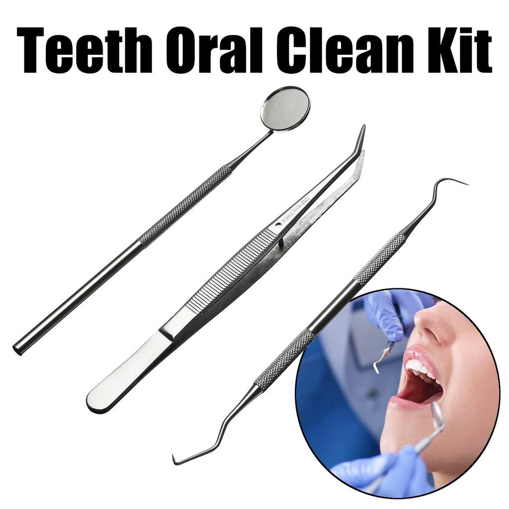 Buy 3Pcs Set Dental Instruments Set Oral Care Tools With Mouth Mirror ...