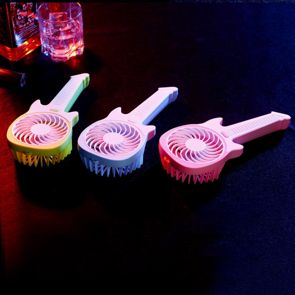 Buy Portable Guitar Fan Desktop Fan USB Rechargeable Mini Cooling Fan ...