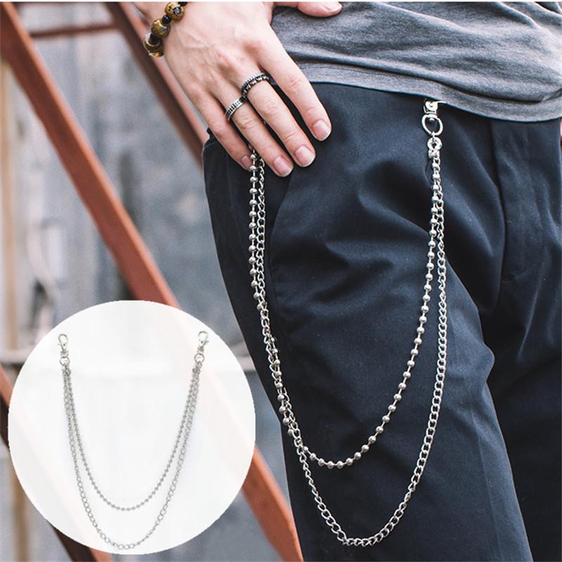 Buy Fashion Individual Unisex Street Metal Rock Big Ring Beaded Jeans ...