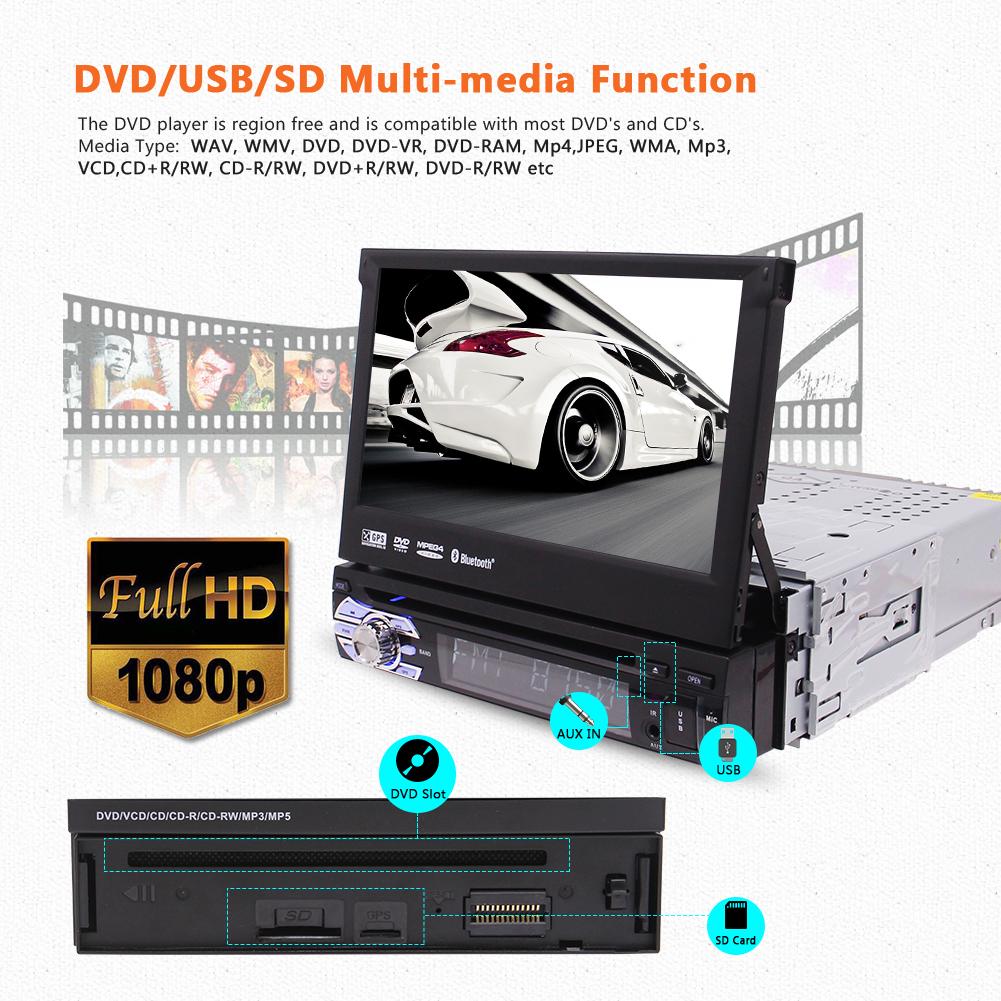 Buy Single Din 1 Din Gps Radio 7 Inch Android 6.0 Car Dvd Player In ...