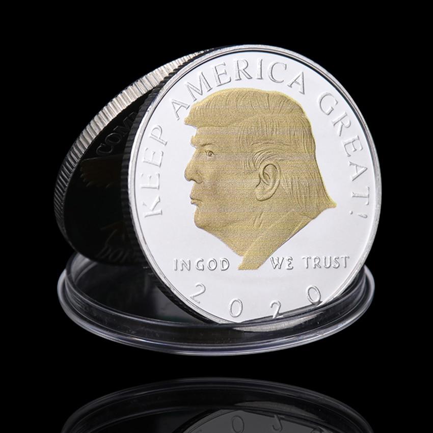 Buy Donald Trump Of US President Donald Trump Silver Gold Plated ...