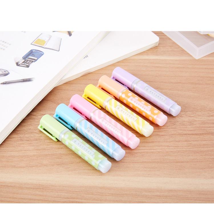 Buy 6pcs Natural color highlighters for school Fluorescent Liner book ...