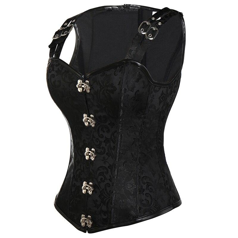 Buy Womens Bustiers & Corsets Overbust Gothic Corset Vest Lace Up ...