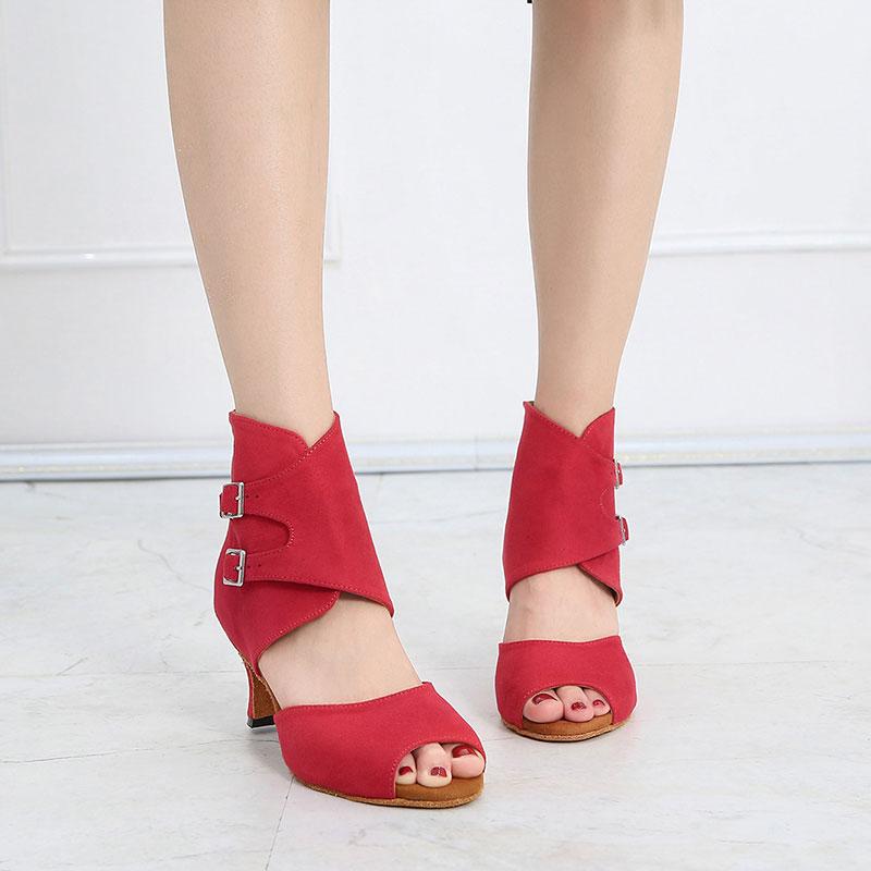 Buy Women's Red Latin Dance Shoes Ballroom Dancing Shoes Salsa Tango ...