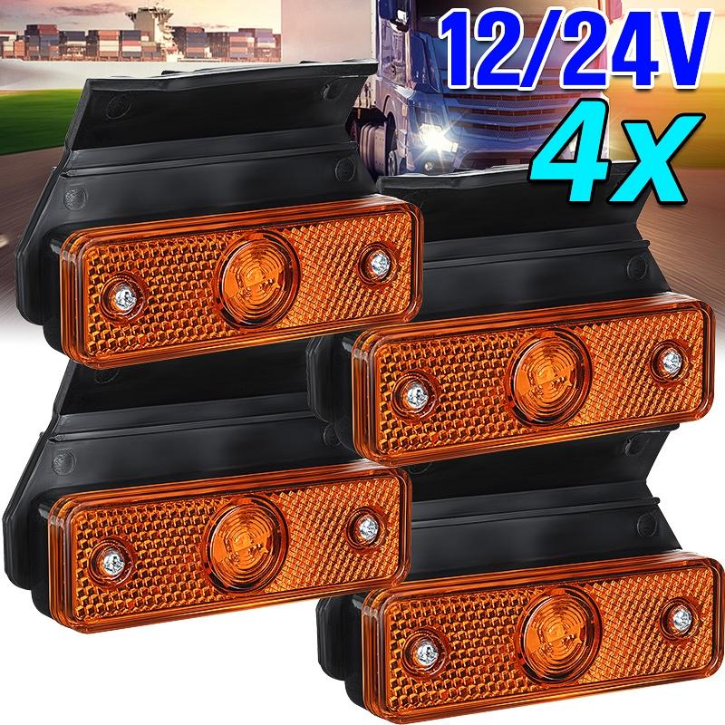 Buy 4pcs Auto Car LED Side Marker Light Lamps Indicator Reflector W ...