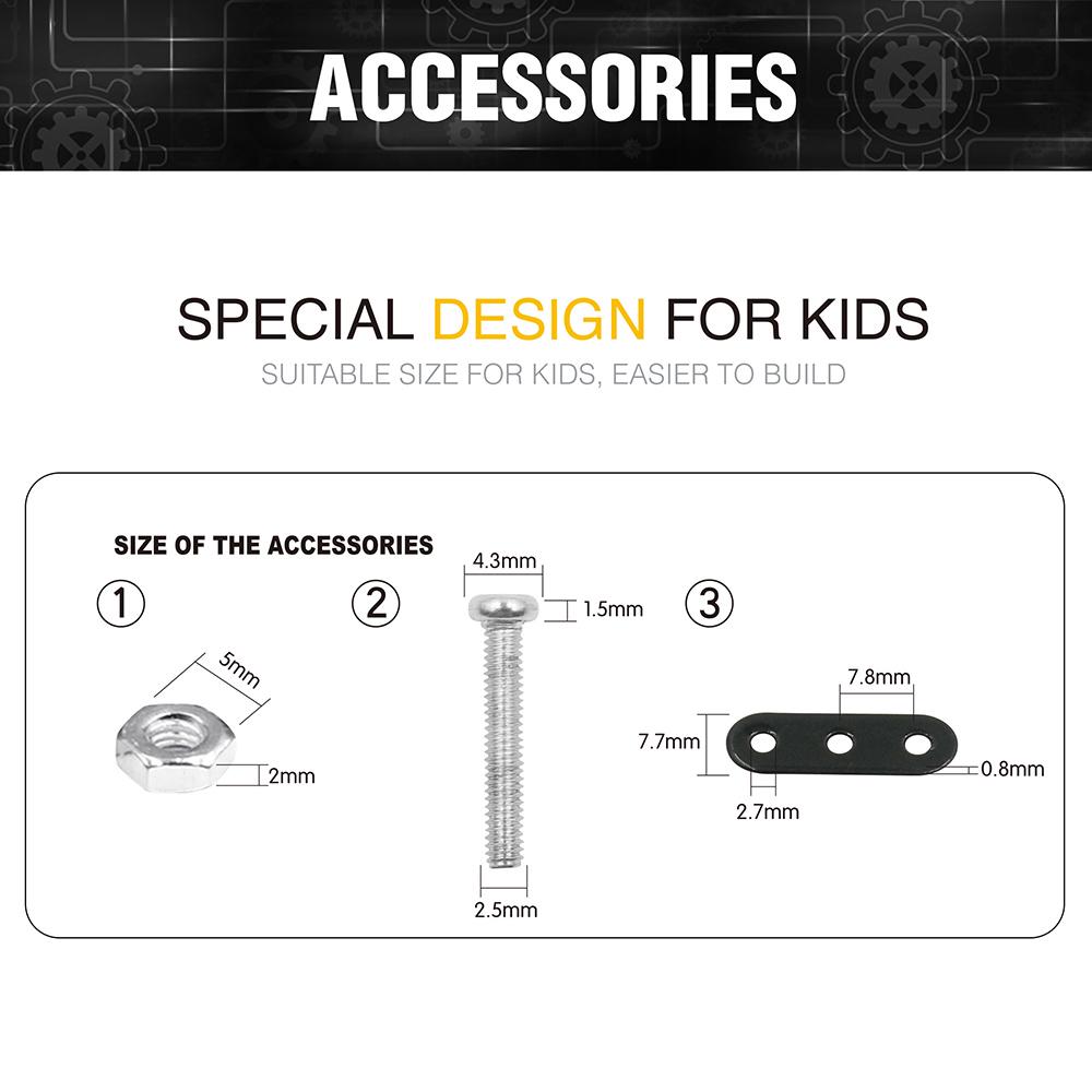 332Pcs Autoloader Intelligent Construction Set 3D Stainless Steel Model ...