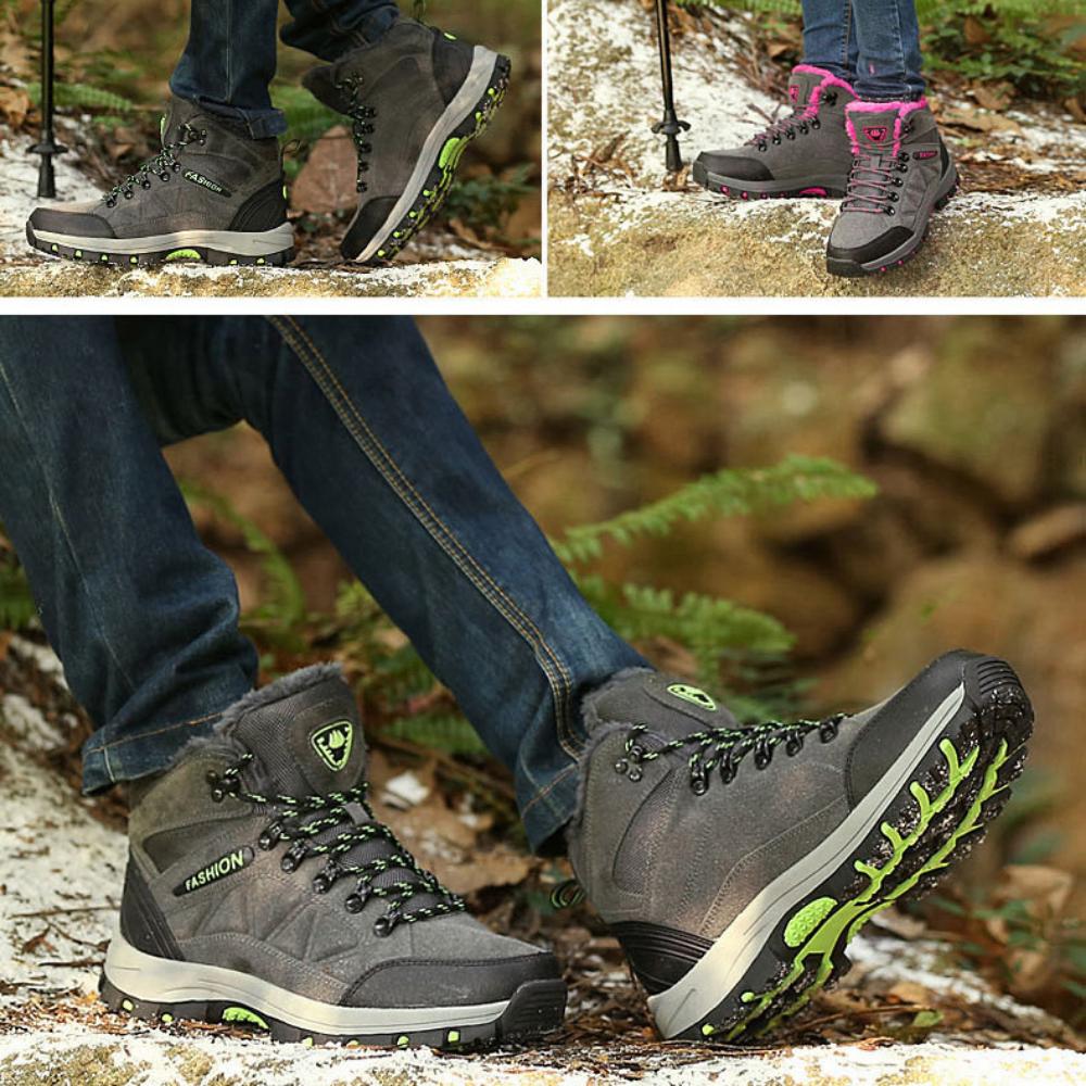 Buy New Autumn/winter High-top Hiking Shoes for Lovers Plus Cashmere ...