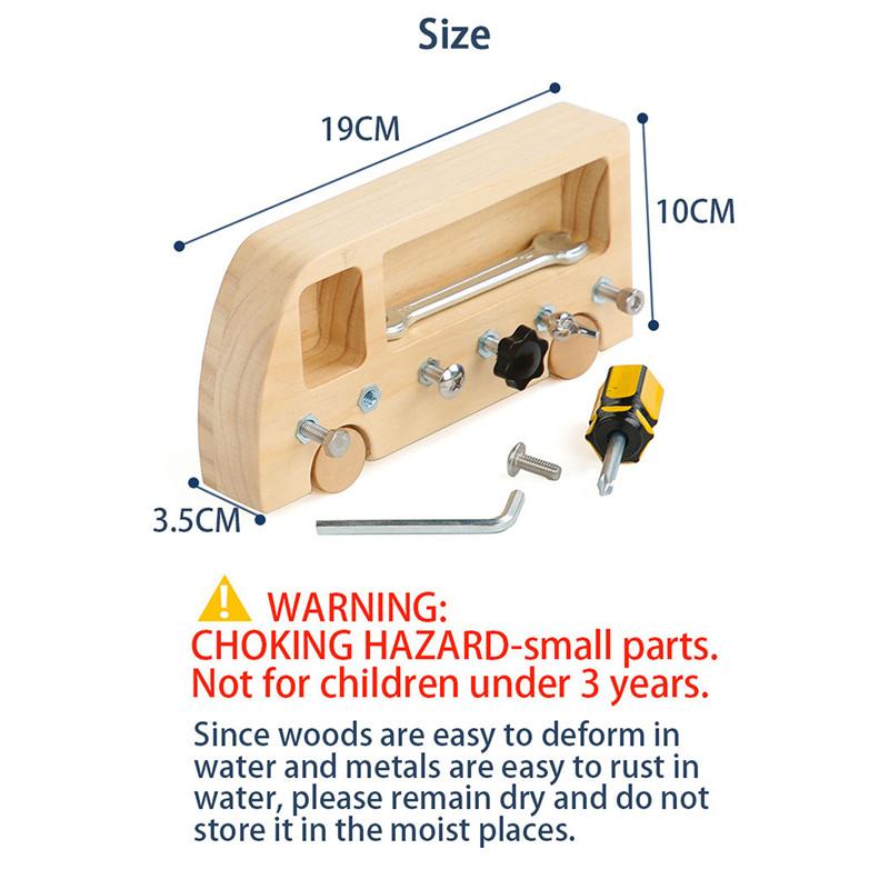 Buy Wooden Screw Driver Skills Bead Game Nuts Screw Bolts Set Board ...
