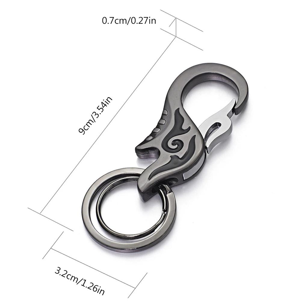 Buy Simple Flame Fire Keychains Metal Enamel Keyrings Flame Personality ...