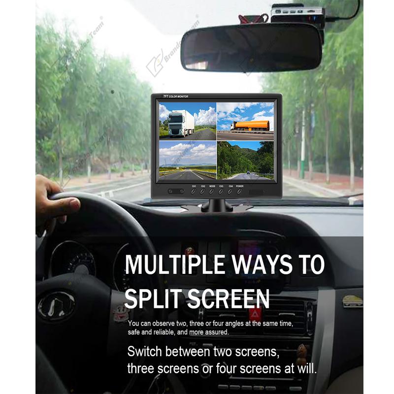 Cheap 4 Split Quad LCD Screen Display Color Rear View Car Monitor for ...