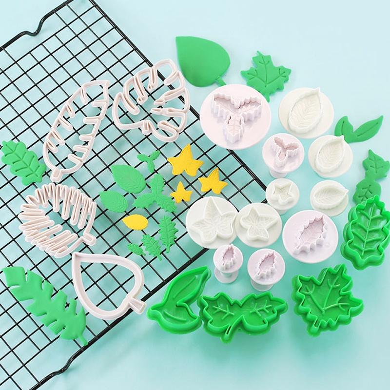 Cheap Cute Leaf Embossing Cookie Cutters Fondant Mold Biscuit Mold ...