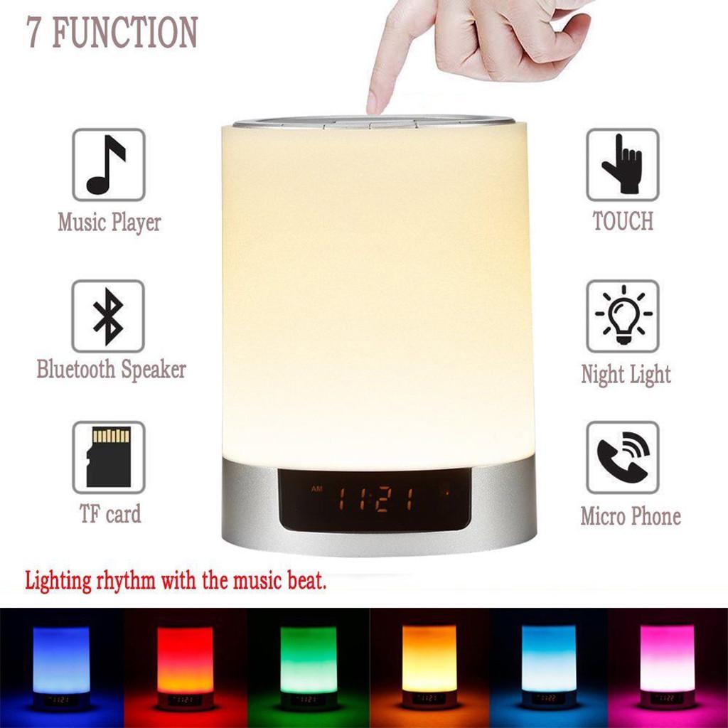 Buy LED Bluetooth Speaker Night Light Wireless Lamp Smart Music ...