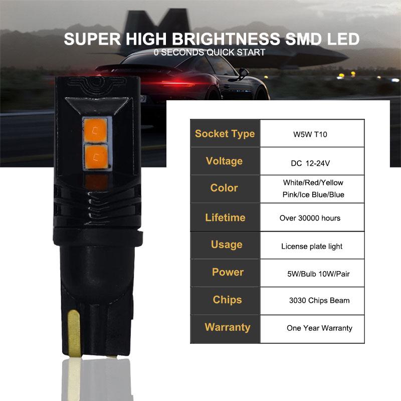 NLpearl 2X Signal Light T10 W5W 194 168 LED Reading Lights 4SMD 3030 ...