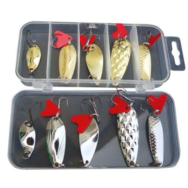 10pcs Useful Boxed Bionic Pike Sequins Fishing Baits Suit Bass Hard ...