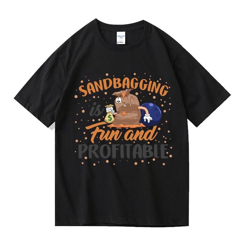 210 GSM 100% Cotton Men's T-Shirt sandbagging bowling sandbagger funny ...