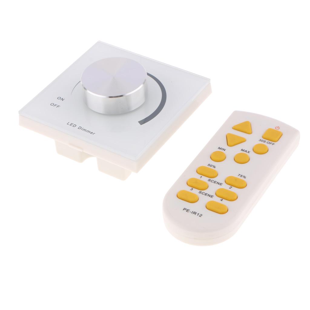 Buy 12 24V Rotary LED PWM Dimmer Dimmable Switch IR Wireless Remote ...