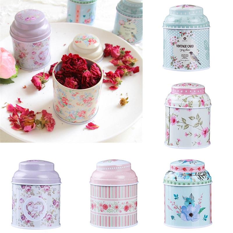 Buy Light Purple Tea Tin Box Tin Box Fashion Pink Beige Jewelry ...