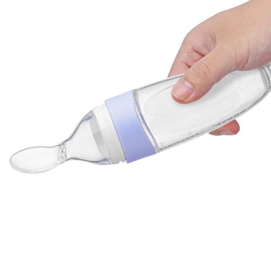 90ml Spoon Bottle with Lid Portable BPA Free Safe Baby Food Dispensing ...