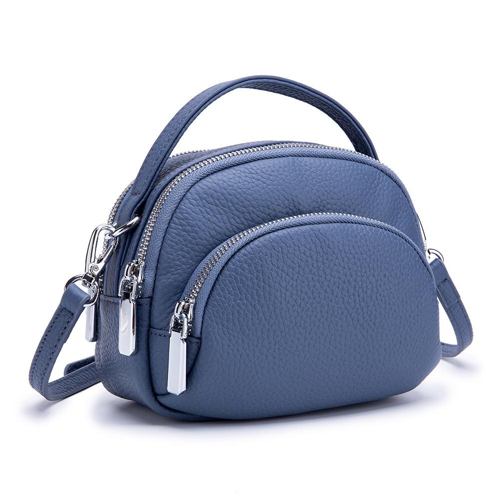 Buy Female Layer Leather Bag Soft Mini Shell Bag Multi-layer Handbag ...