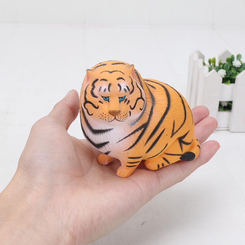 Buy Cute Little Fat Tiger Figure Painted Baby Fat Animal Q Version PVC ...