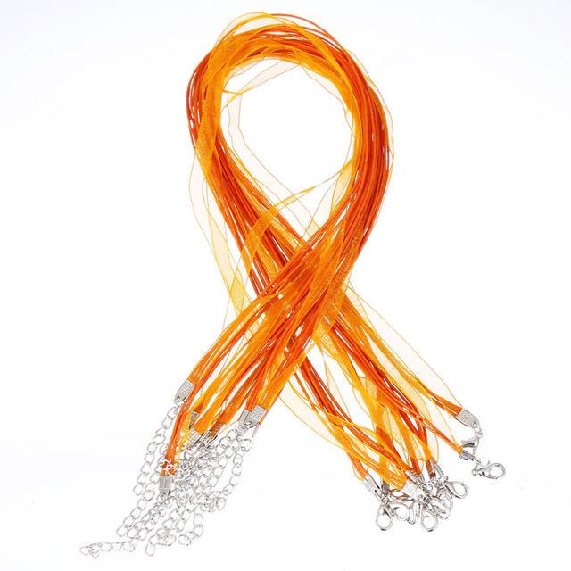 Satın alın 10Pcs Handmade Adjustable Organza Ribbon+Waxing Satin Cord ...